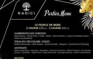 Our Menu – Radici Shifnal
